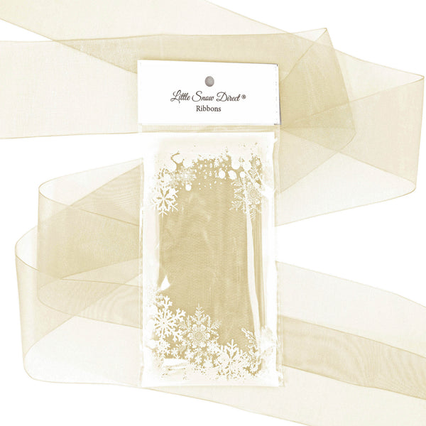 Cream Organza Sheer Ribbon – Little Snow Direct